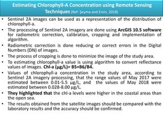 Advanced Chlorophyll estimation techniques in Aquatic Ecosystem productivity studies by B.pptx