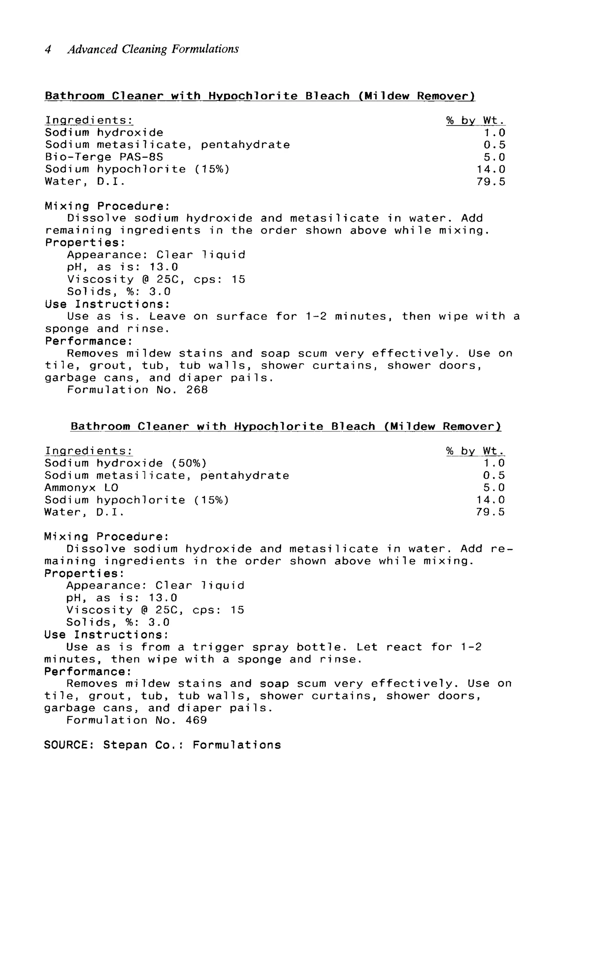 Advanced cleaning product formulations Vol. 2 | PDF