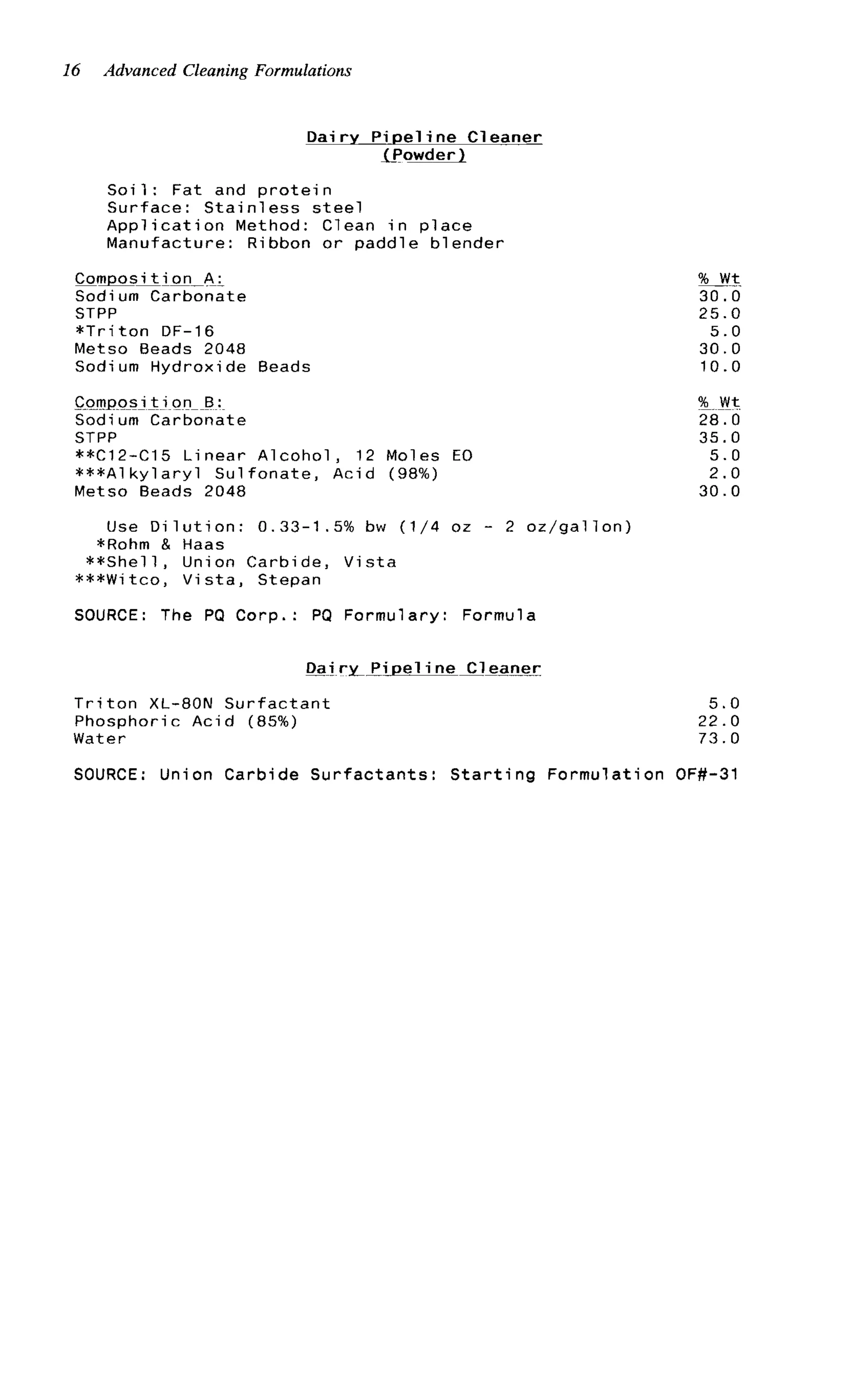 Advanced cleaning product formulations Vol. 2 | PDF