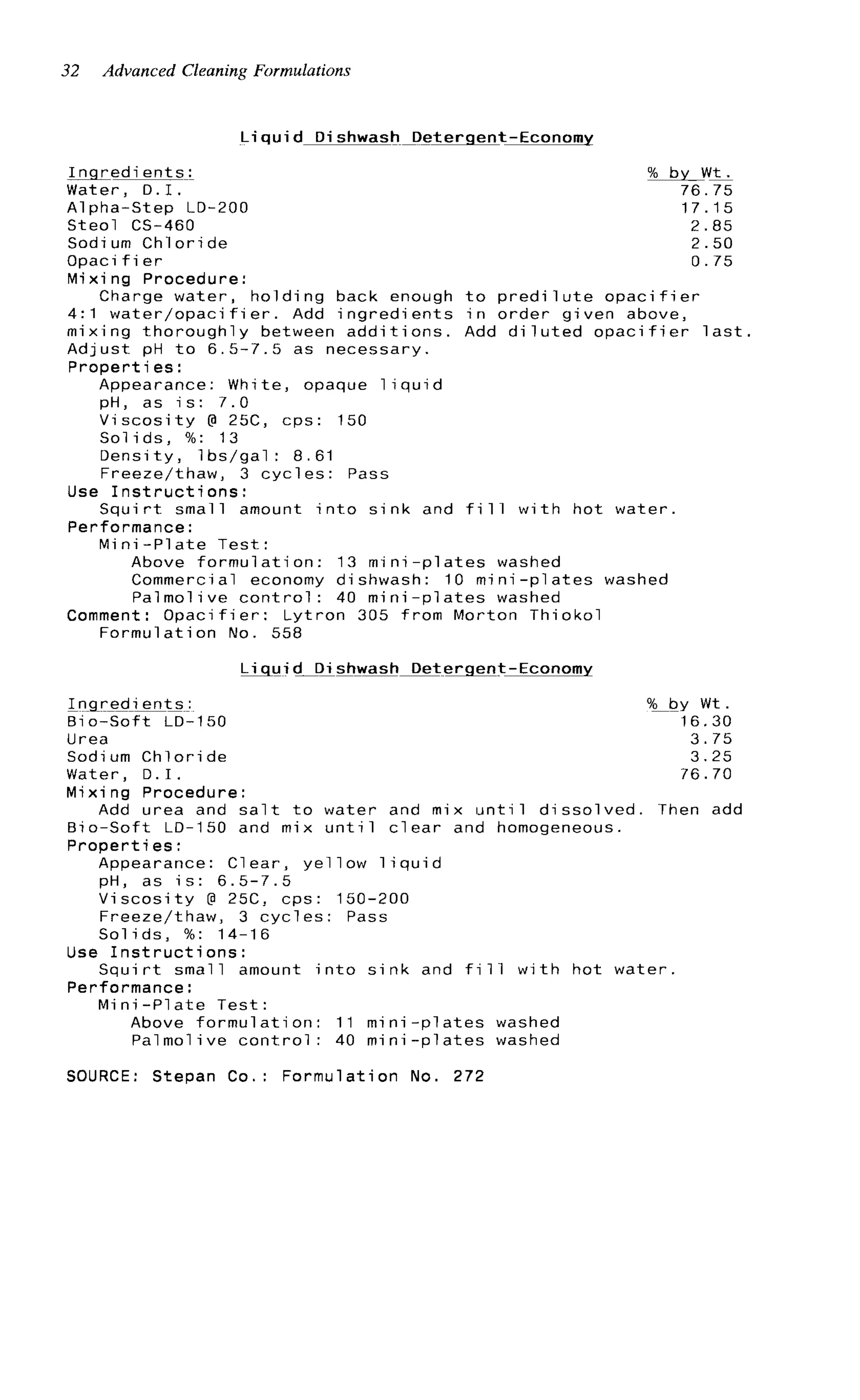 Advanced cleaning product formulations Vol. 2 | PDF