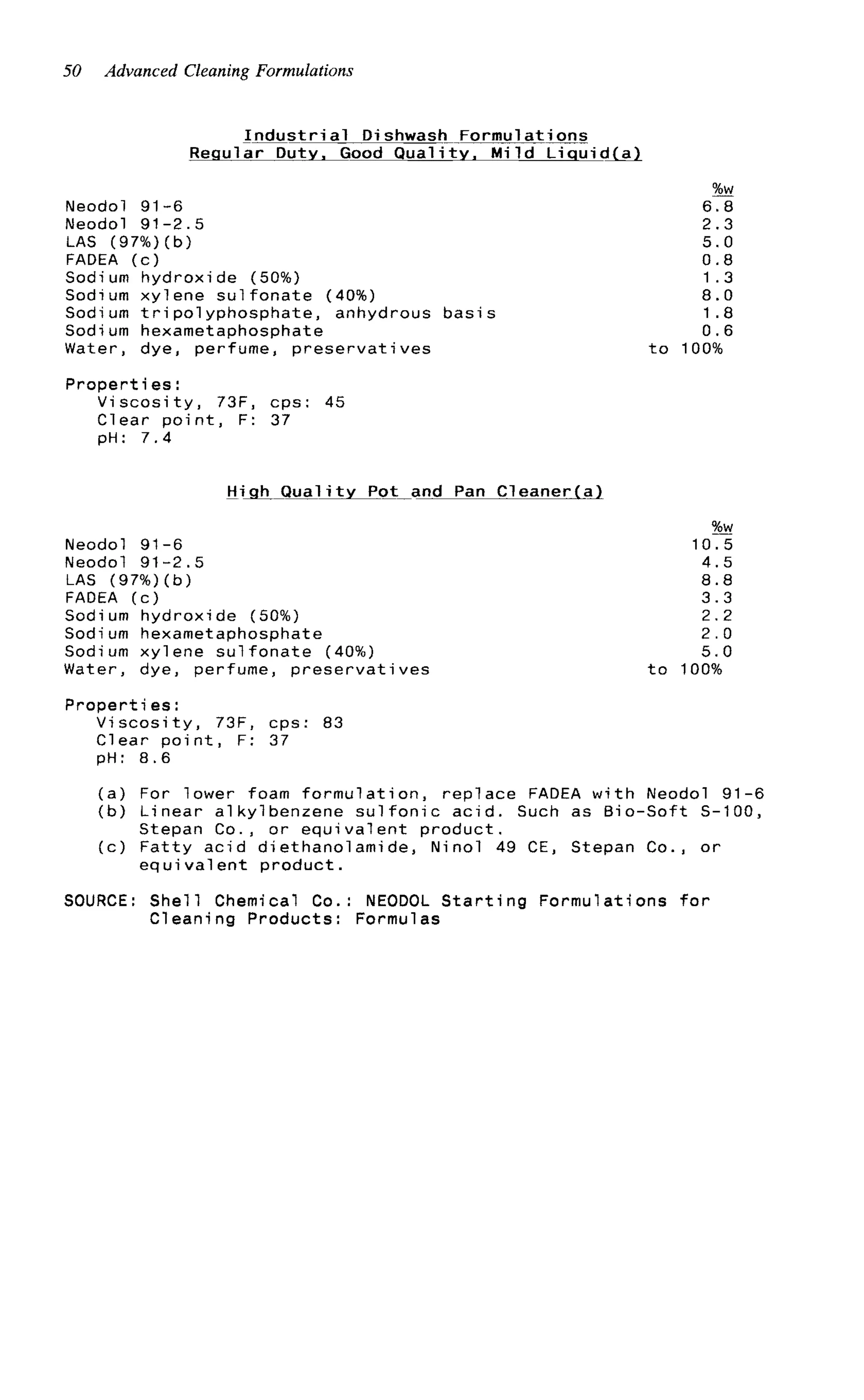 Advanced cleaning product formulations Vol. 2 | PDF