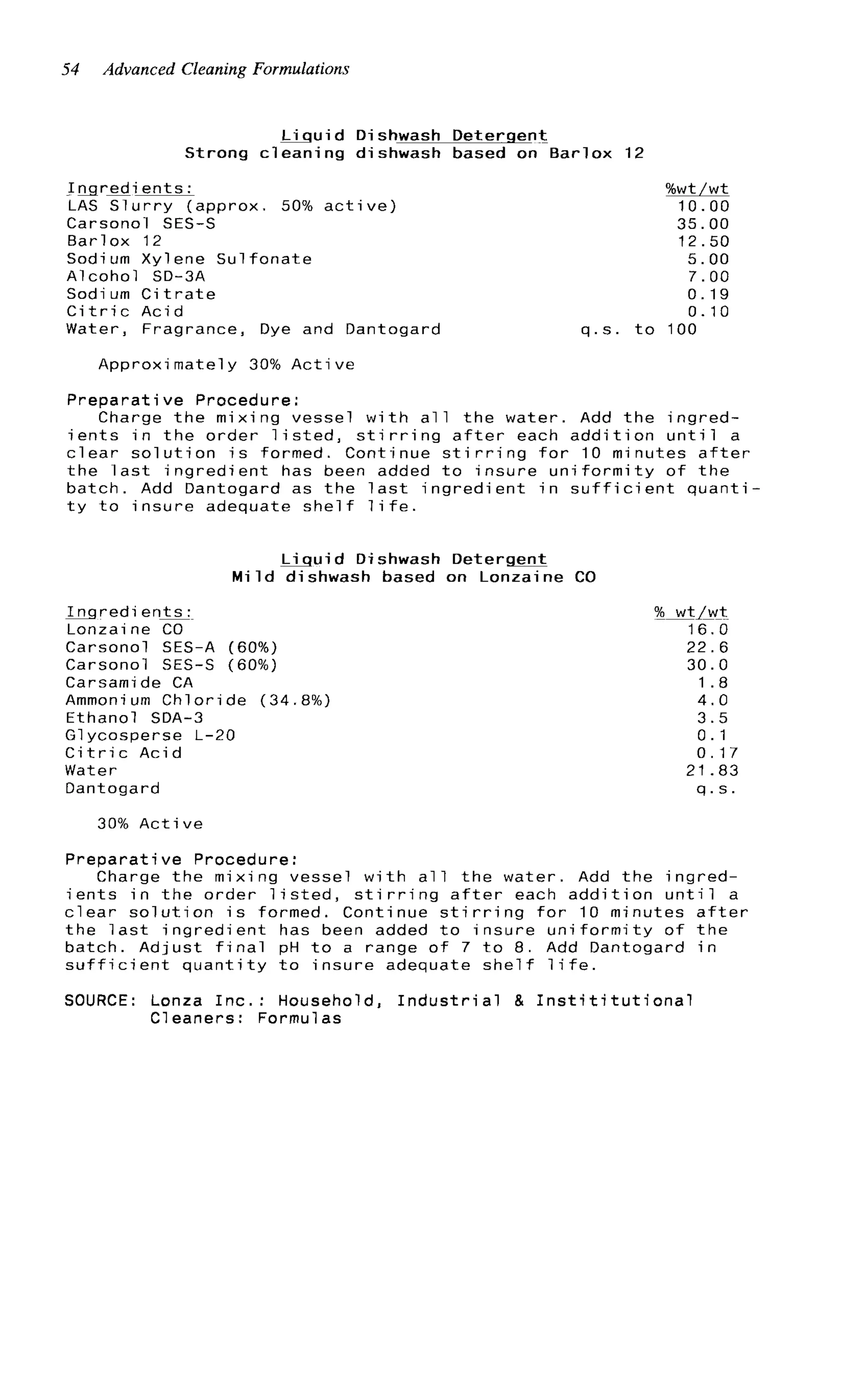 Advanced cleaning product formulations Vol. 2 | PDF