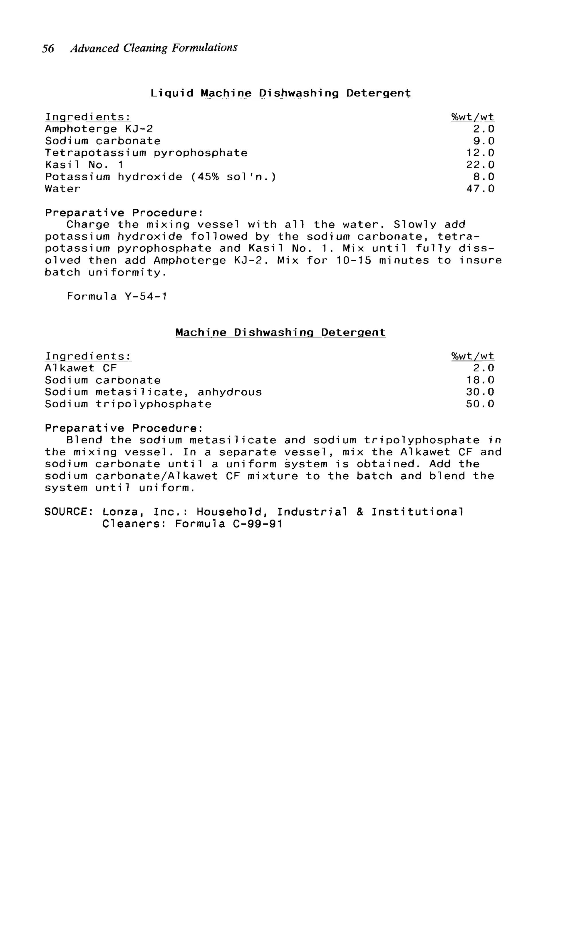 Advanced cleaning product formulations Vol. 2 | PDF