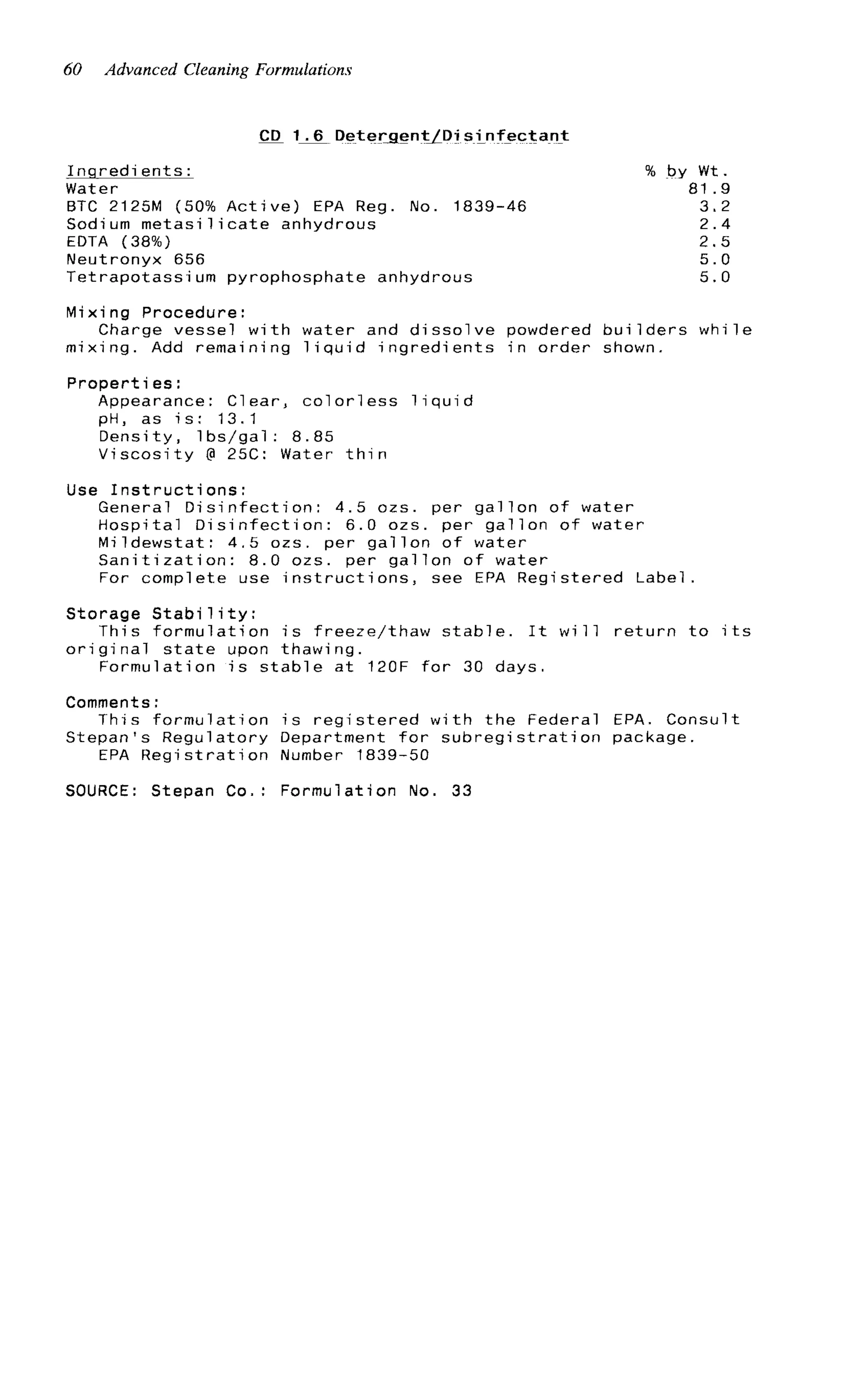 Advanced cleaning product formulations Vol. 2 | PDF