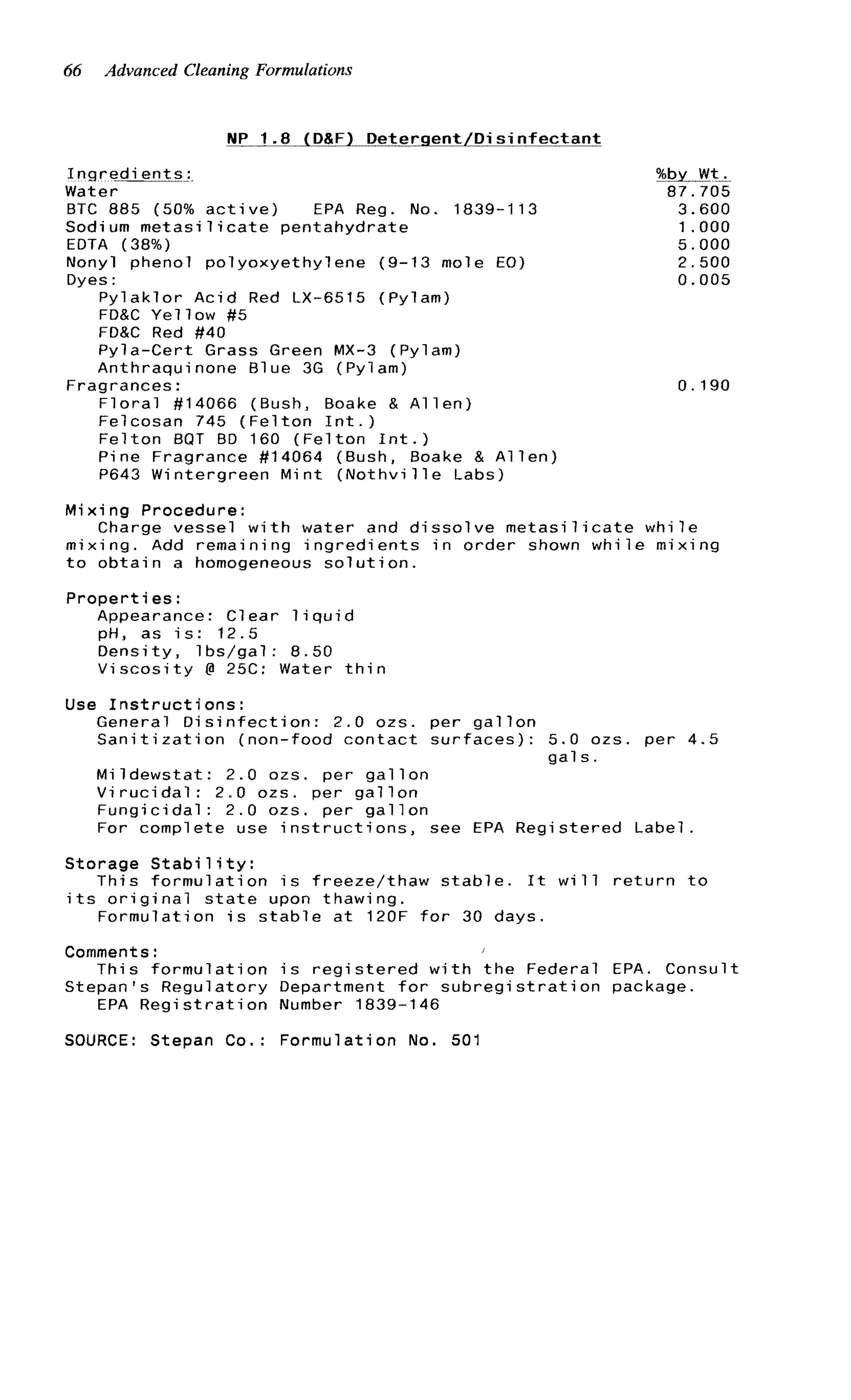 Advanced cleaning product formulations Vol. 2 | PDF