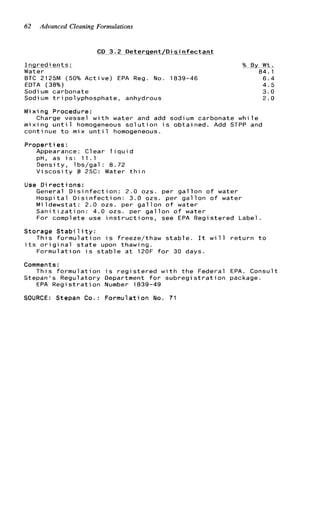 Advanced cleaning product formulations Vol. 2 | PDF | Skin Care | Beauty