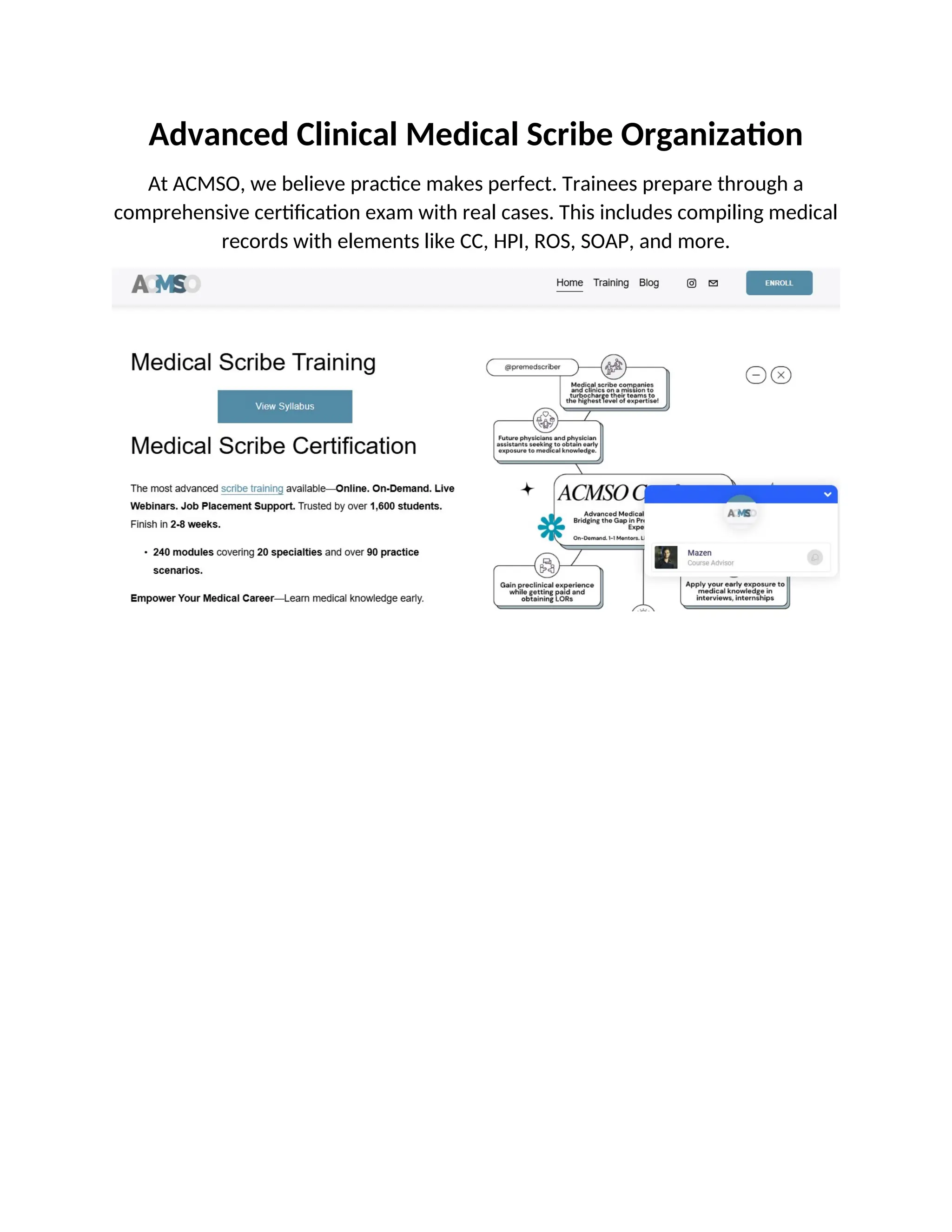 Advanced Clinical Medical Scribe Organization.docx