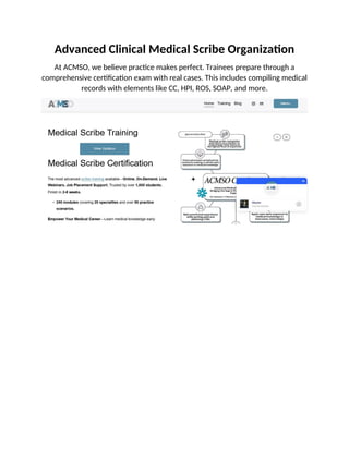 Advanced Clinical Medical Scribe Organization.docx