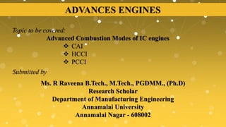 Advanced combustion modes | PPTX