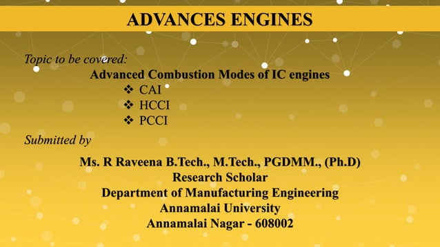 Advanced combustion modes | PPTX | Automotive