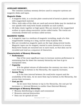 Advanced computer architechture -Memory Hierarchies and its Properties ...
