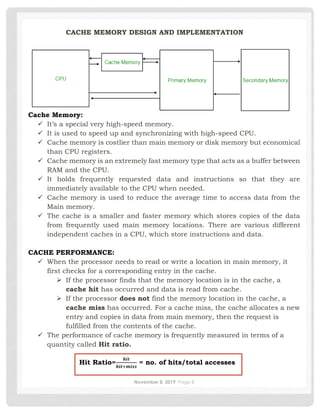 Advanced computer architechture -Memory Hierarchies and its Properties and Type | PDF