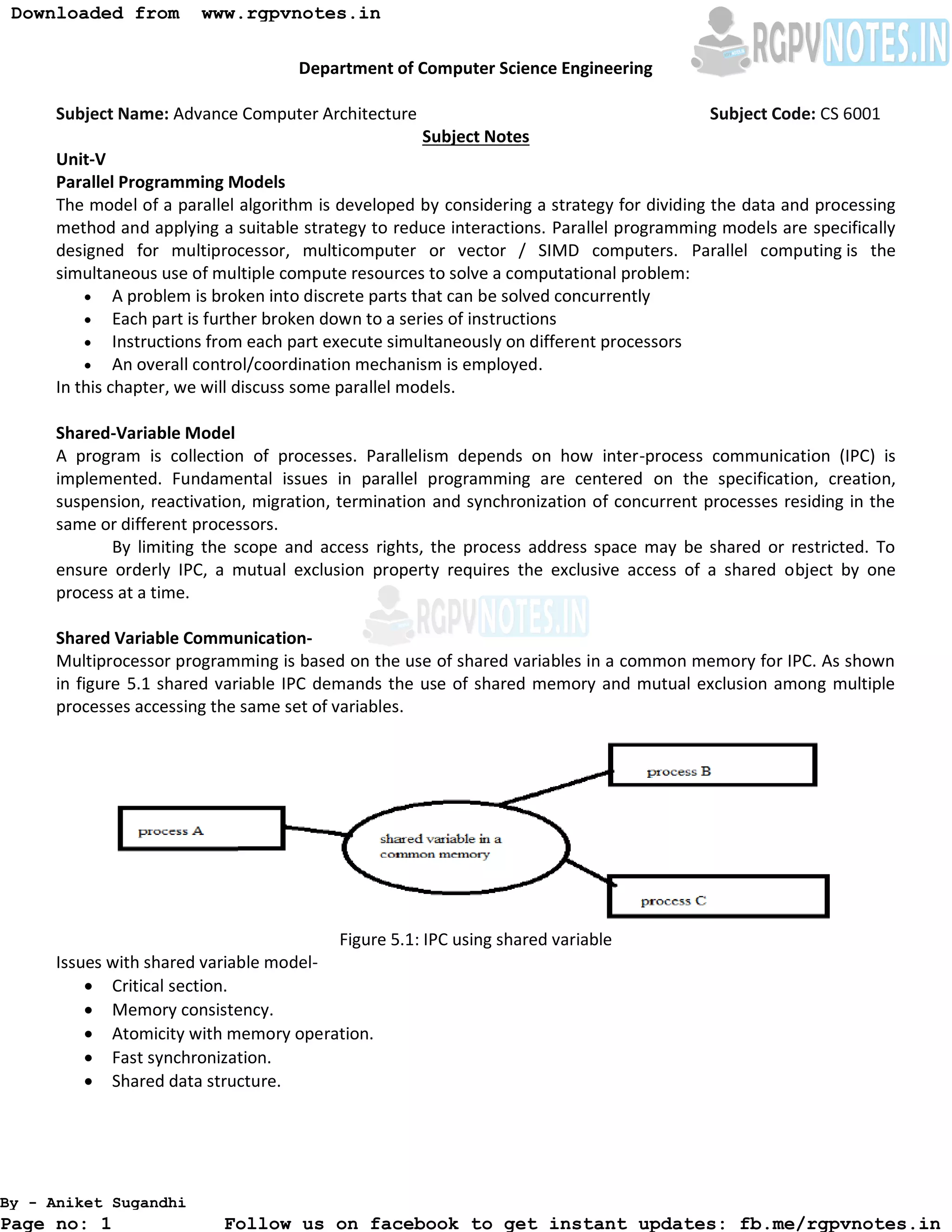 Advanced computer architecture unit 5 | PDF