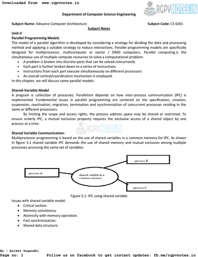 Advanced computer architecture unit 5 | PDF | Computing | Technology & Computing