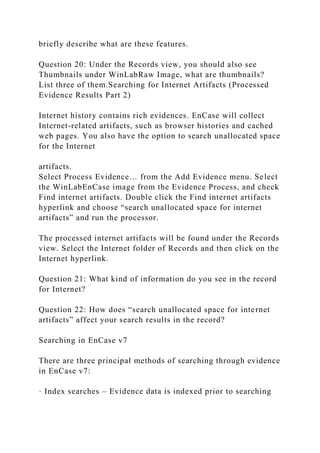 Advanced Computer ForensicsWindows EnCase Forensics LabDue d.docx