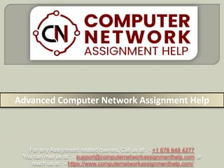 Advanced Computer Network Assignment Help | PPTX