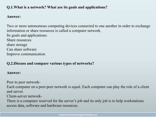 Advanced Computer Network Assignment Help | PPTX