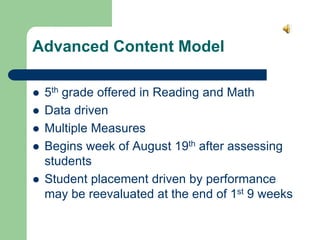 Advanced Content Model Overview | PPT