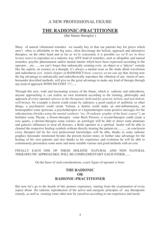 Advanced course of radionics and radiesthesia | PDF
