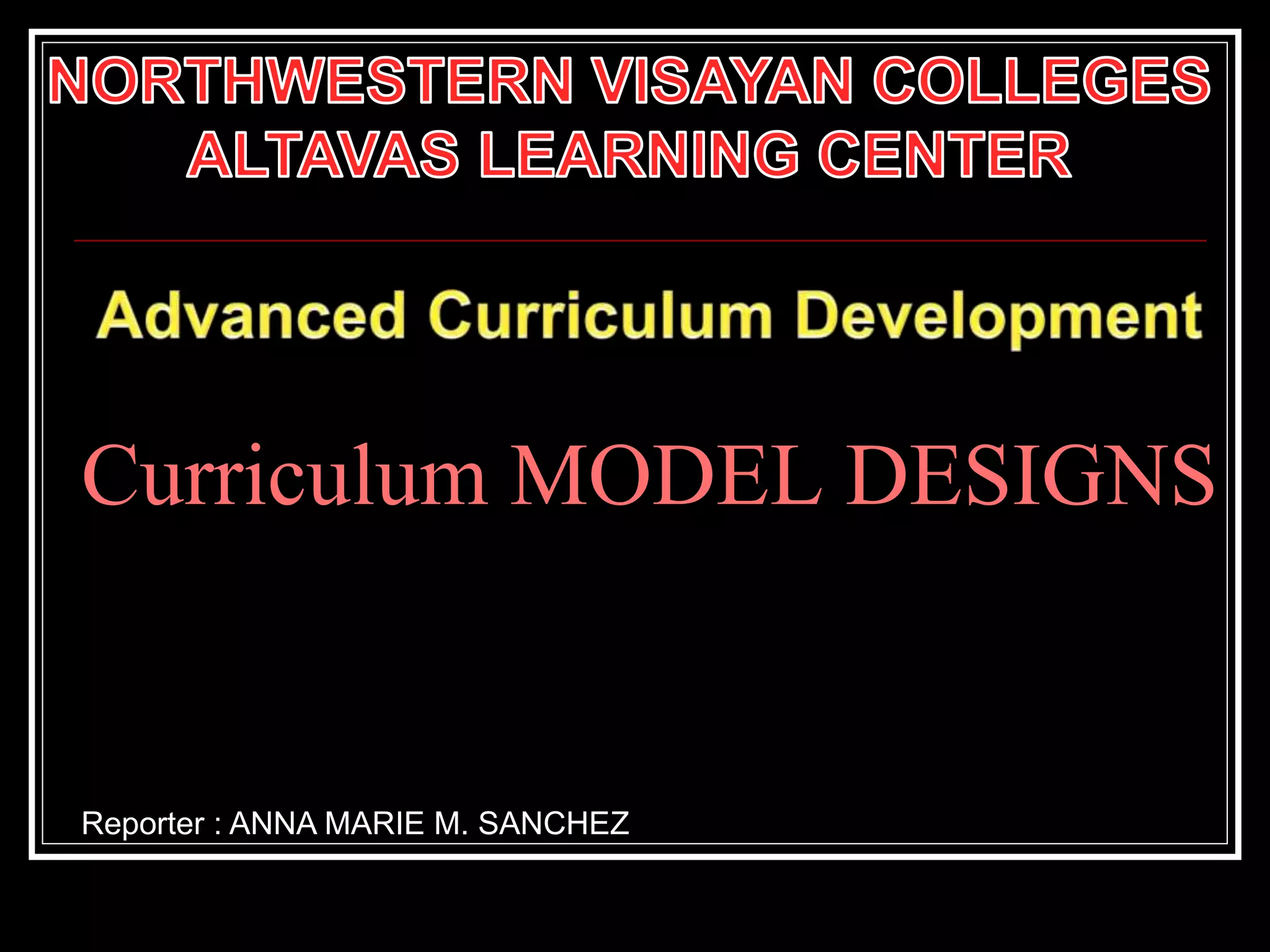 Advanced Curriculum Development Report.pptx