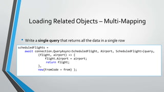Advanced data access with Dapper | PPT