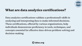 Advanced Data Analytics Certifications | IABAC | PPT