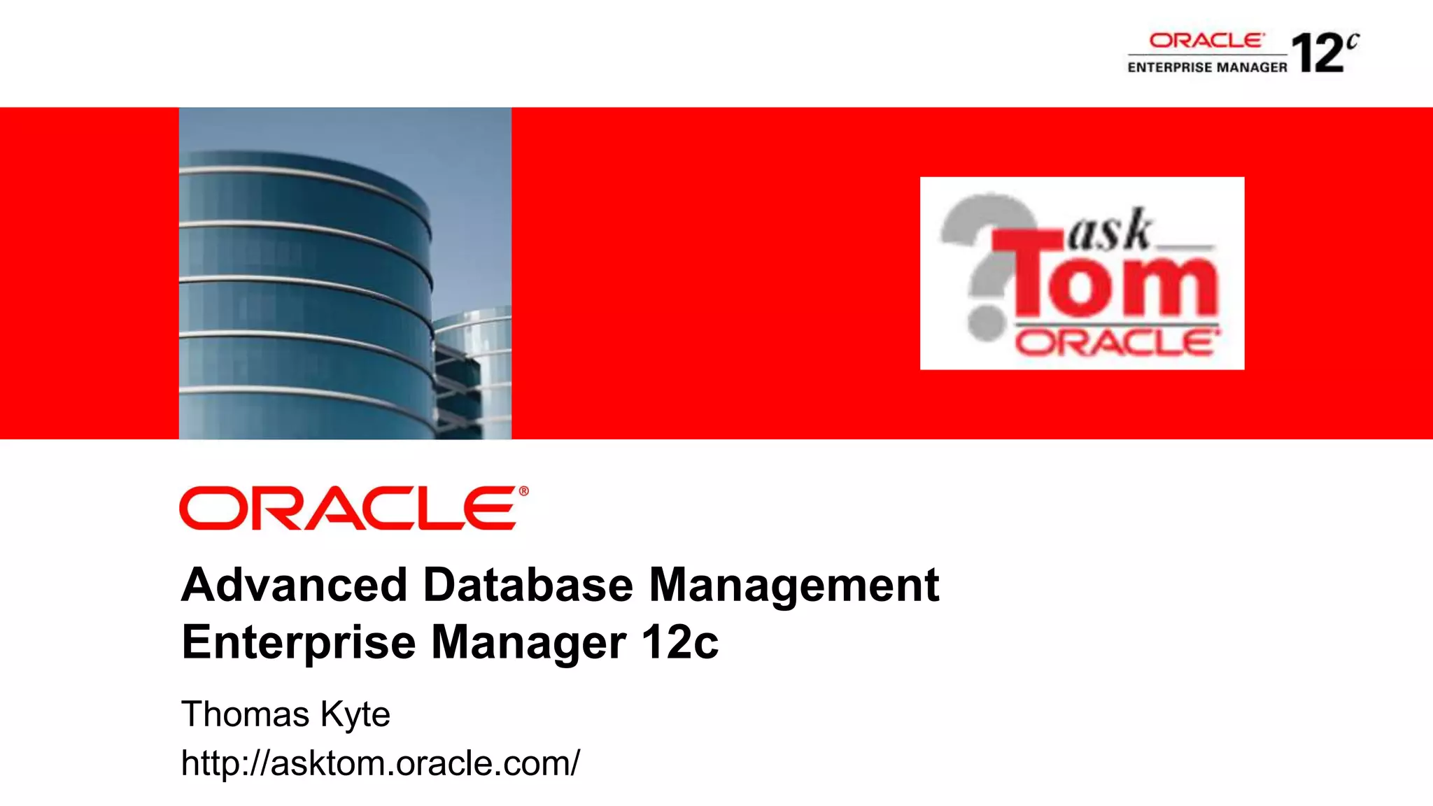 Advanced Database Administration 10g | PPTX | Databases | Computer ...