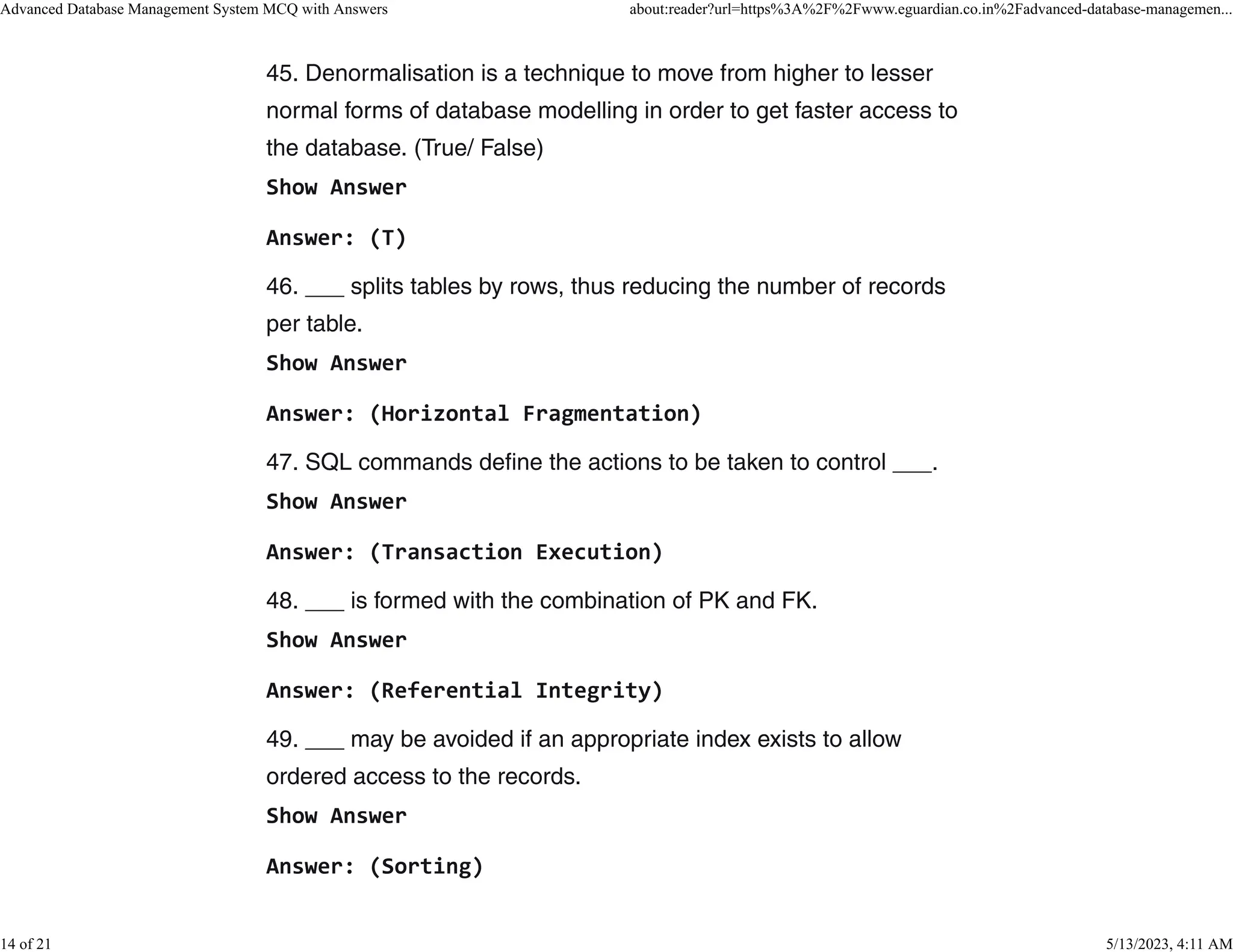 Advanced Database Management System MCQ with Answers_071802.pdf