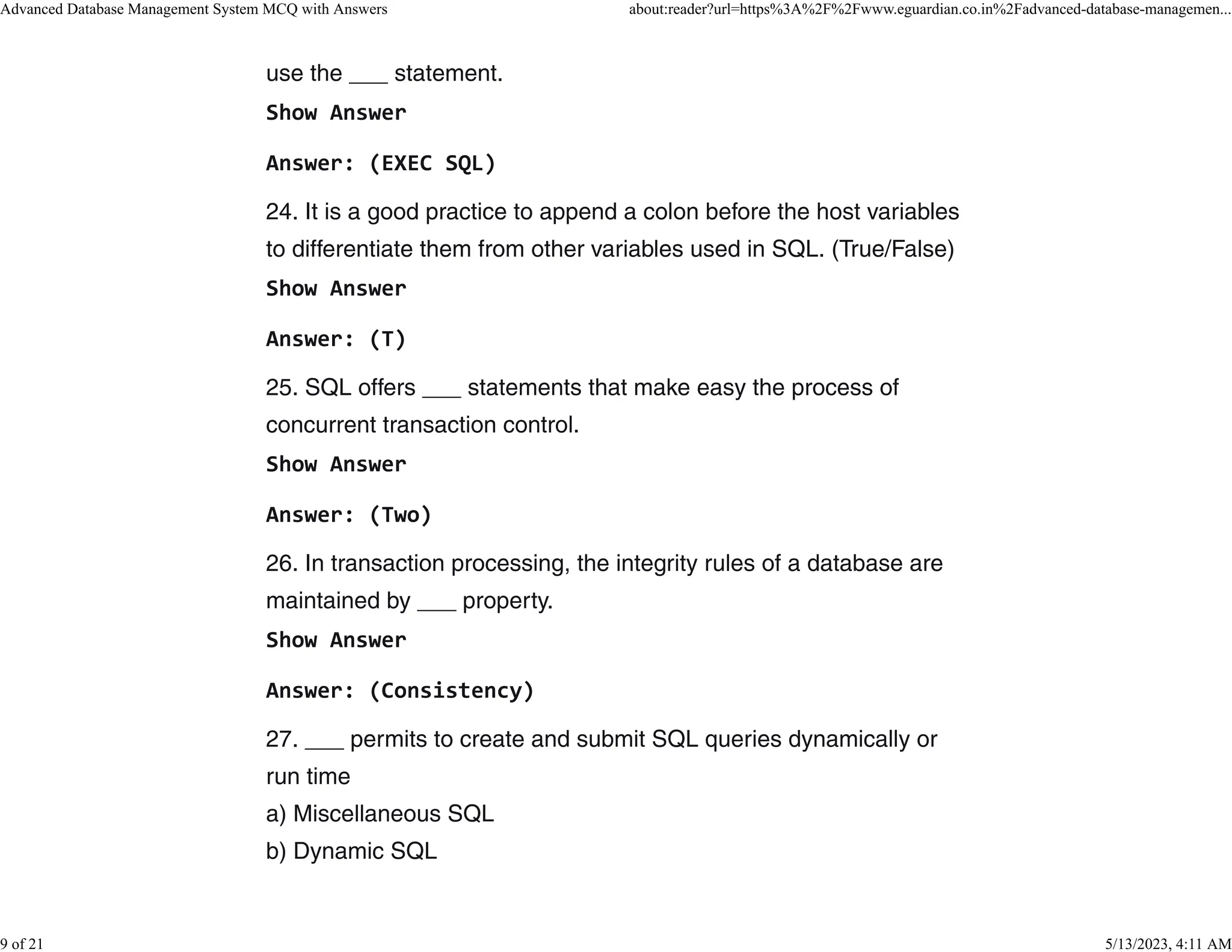 Advanced Database Management System MCQ with Answers_071802.pdf