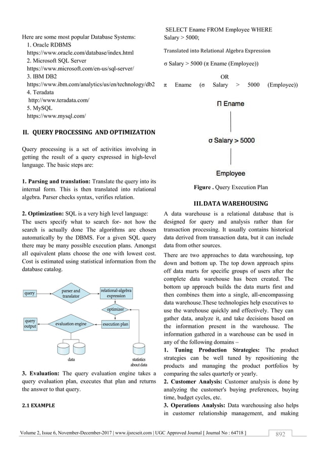 Advanced Database System | PDF