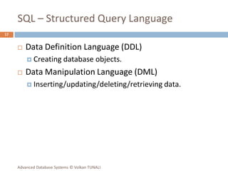 Advanced Database Systems Ch 1 - Review.pdf | Databases | Computer Software and Applications