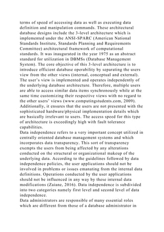 Advanced Database Systems CS352Unit 2 Individual Project.docx | Databases | Computer Software ...