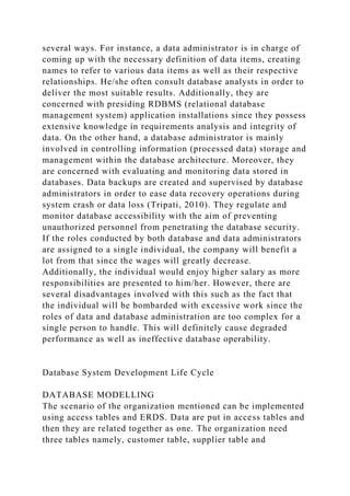 Advanced Database Systems CS352Unit 2 Individual Project.docx | Databases | Computer Software ...