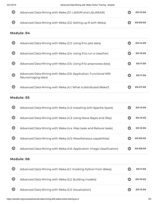 Advanced Data Mining with Weka Online Training - Edukite | PDF | Computer Software and ...