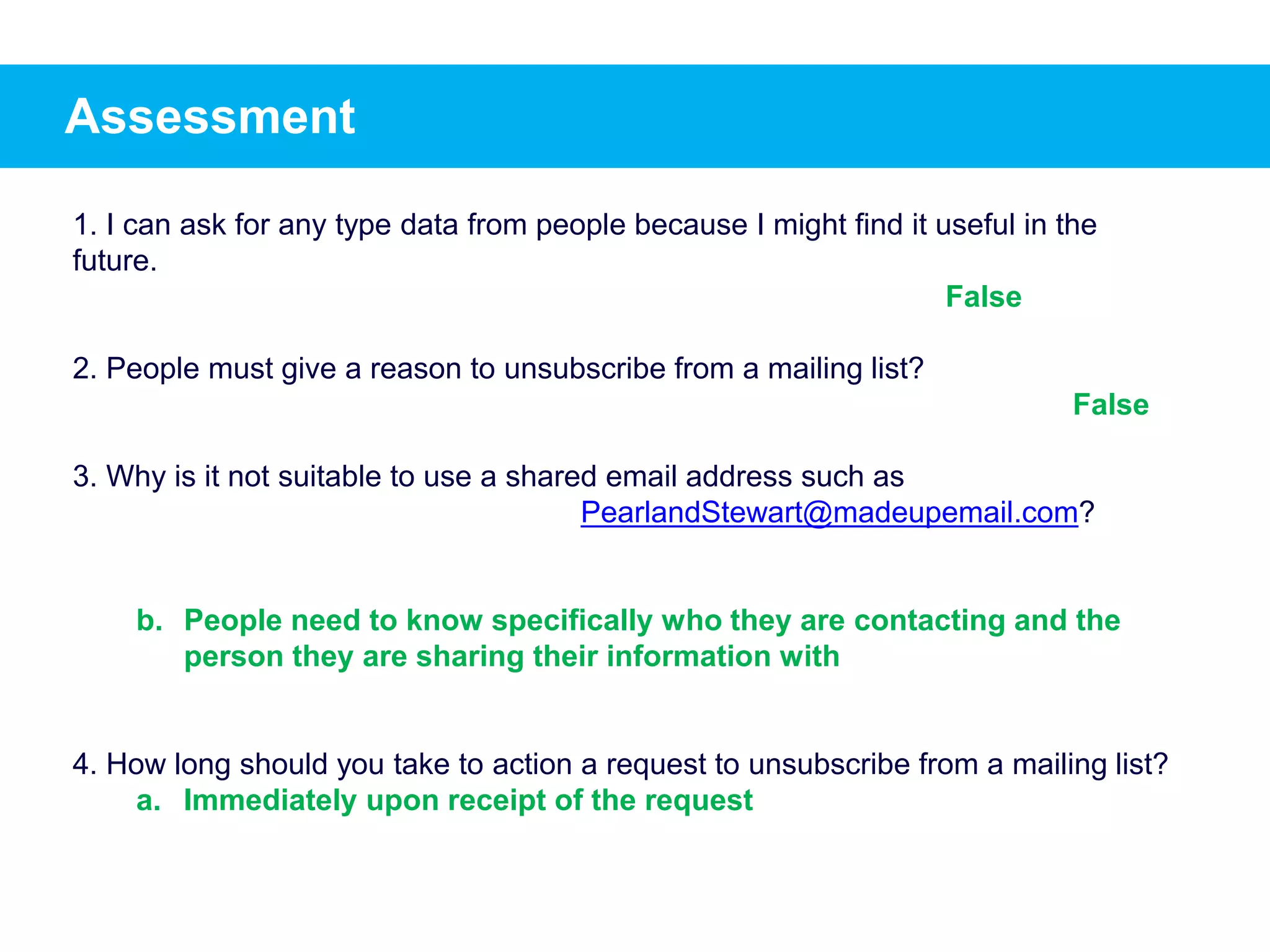 Advanced Data Protection training for volunteers | PPT