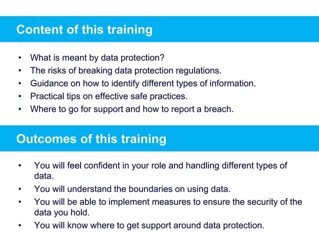 Advanced Data Protection training for volunteers | PPT