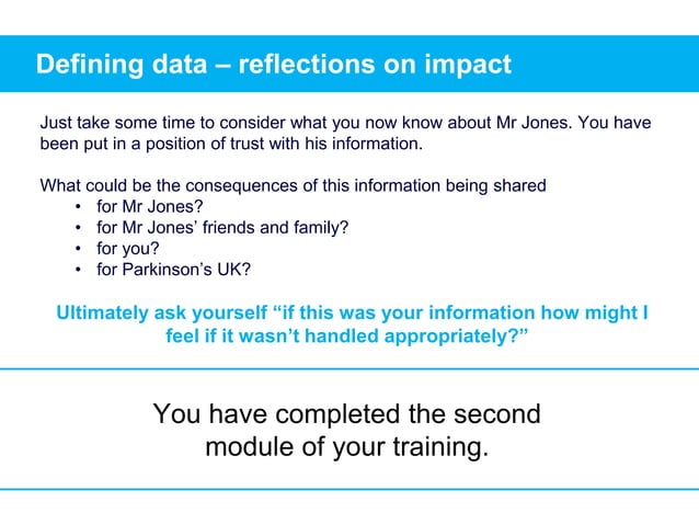 Advanced Data Protection training for volunteers | PPT