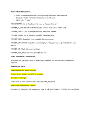 Advanced db features | PDF