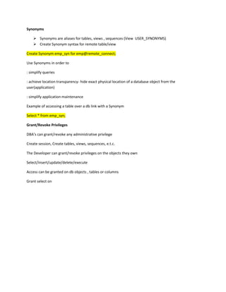 Advanced db features | PDF