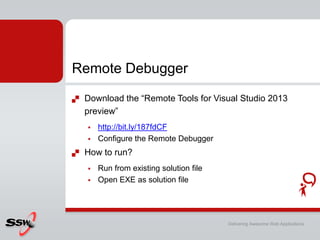 Advanced Debugging with Visual Studio 2013 Preview | PPT