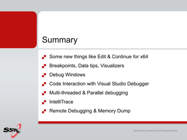 Advanced Debugging with Visual Studio 2013 Preview | PPT