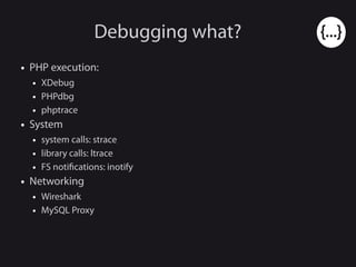 Advanced debugging techniques (PHP) | PDF