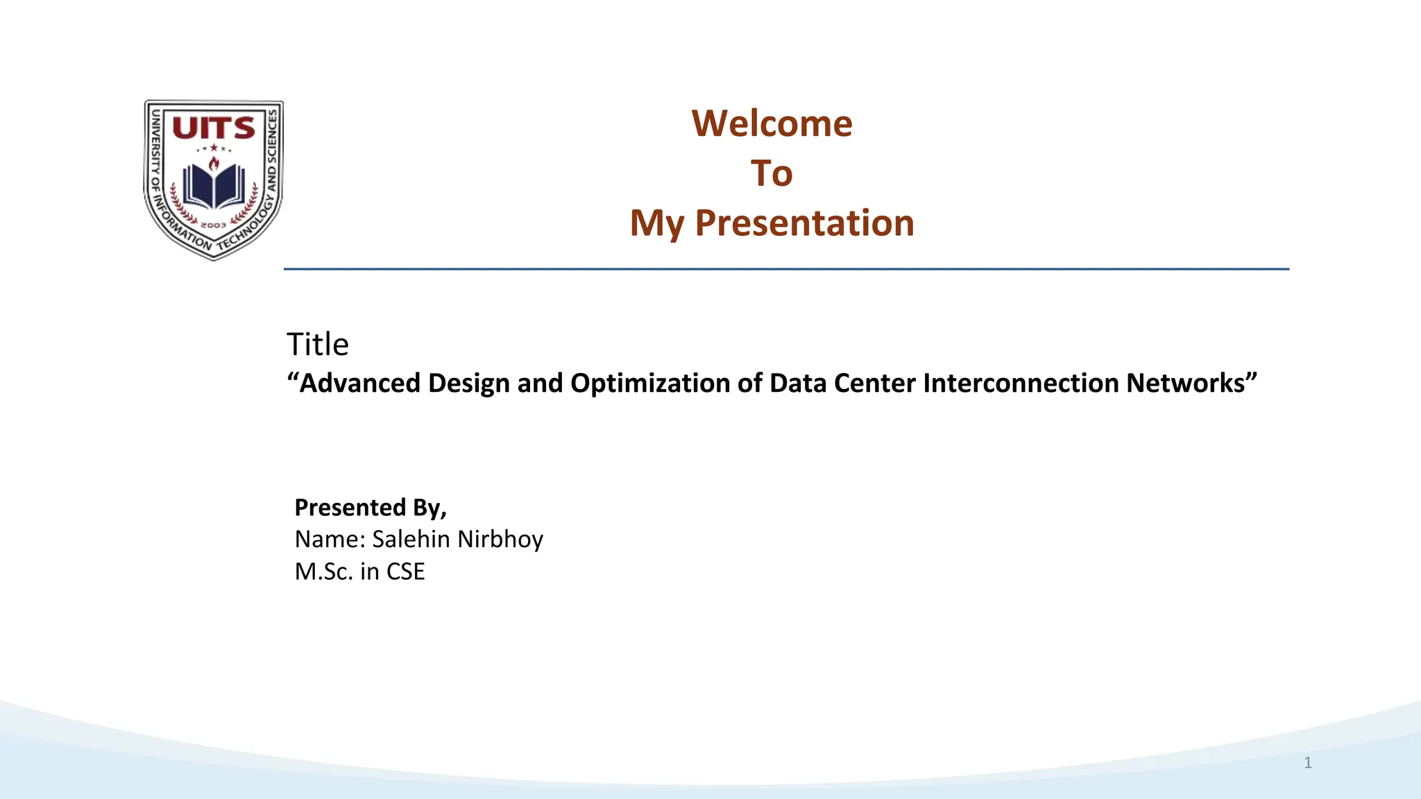 Advanced Design and Optimization of Data Center Interconnection Networks.pptx