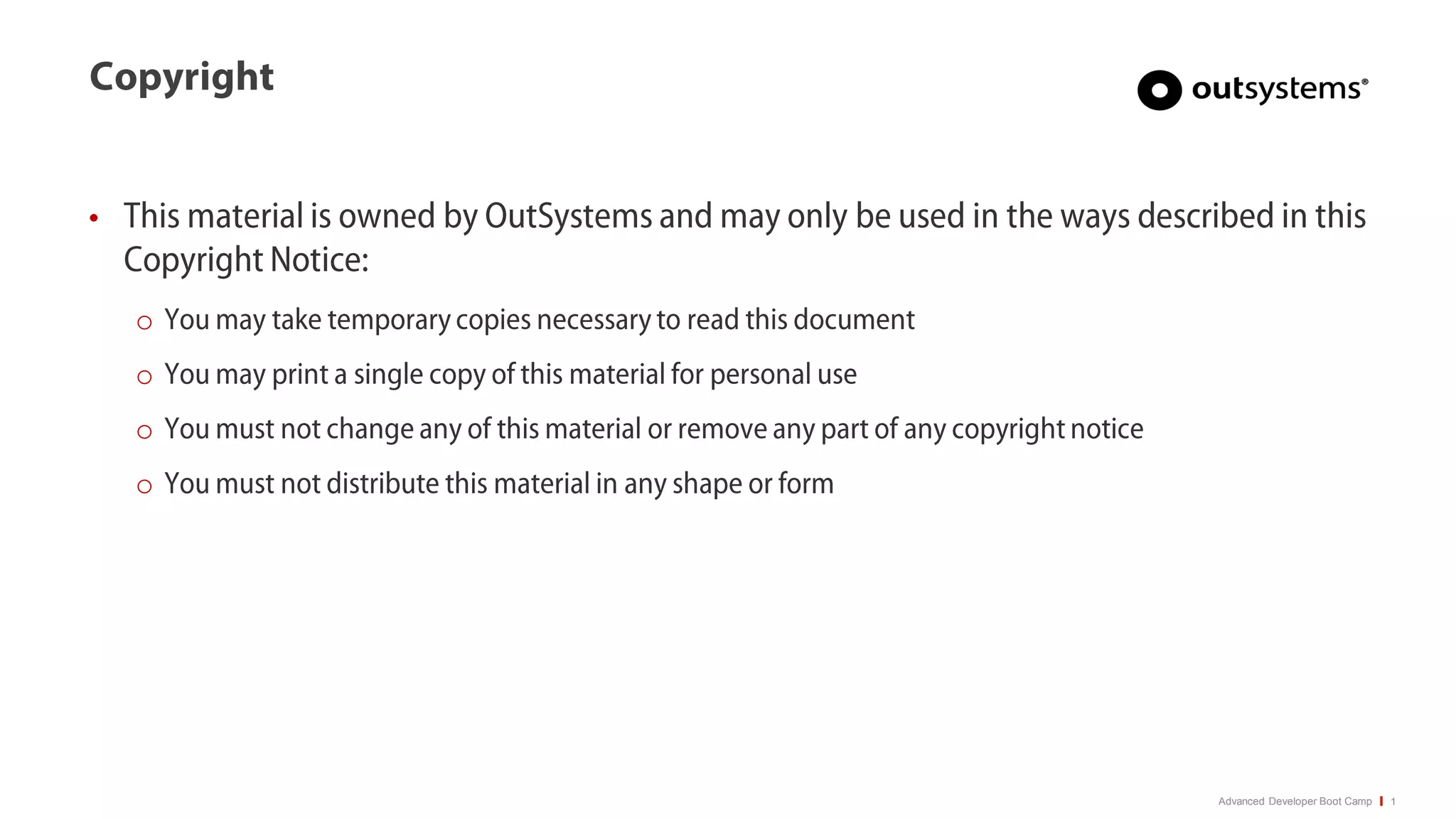 Advanced developer day 1 - intro | PDF