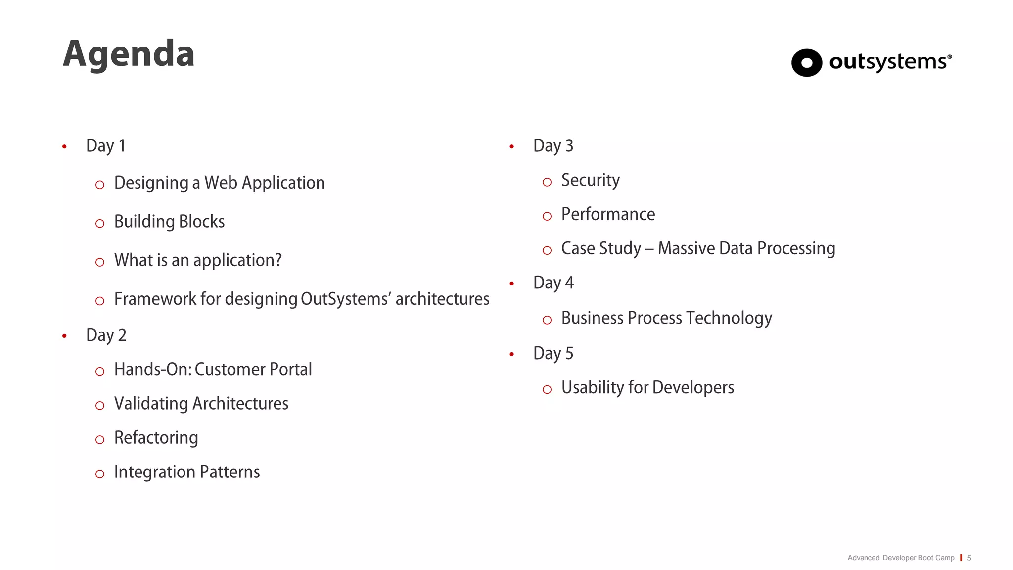 Advanced developer day 1 - intro | PDF