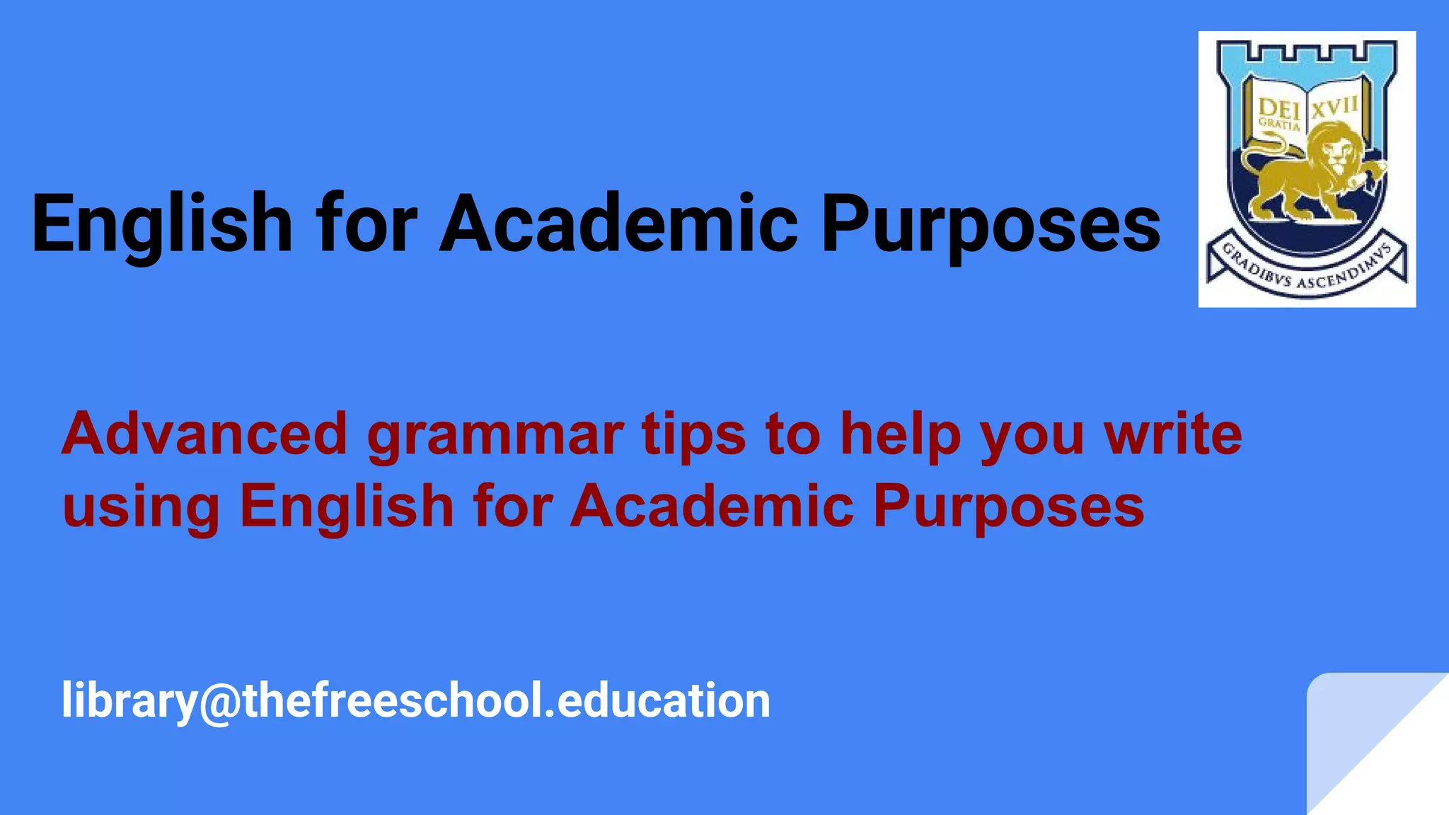 Advanced English grammar tips for dissertation writers. | PPT