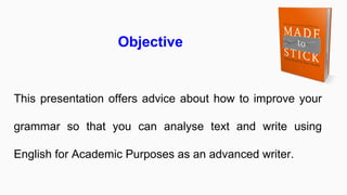 Advanced English grammar tips for dissertation writers. | PPT