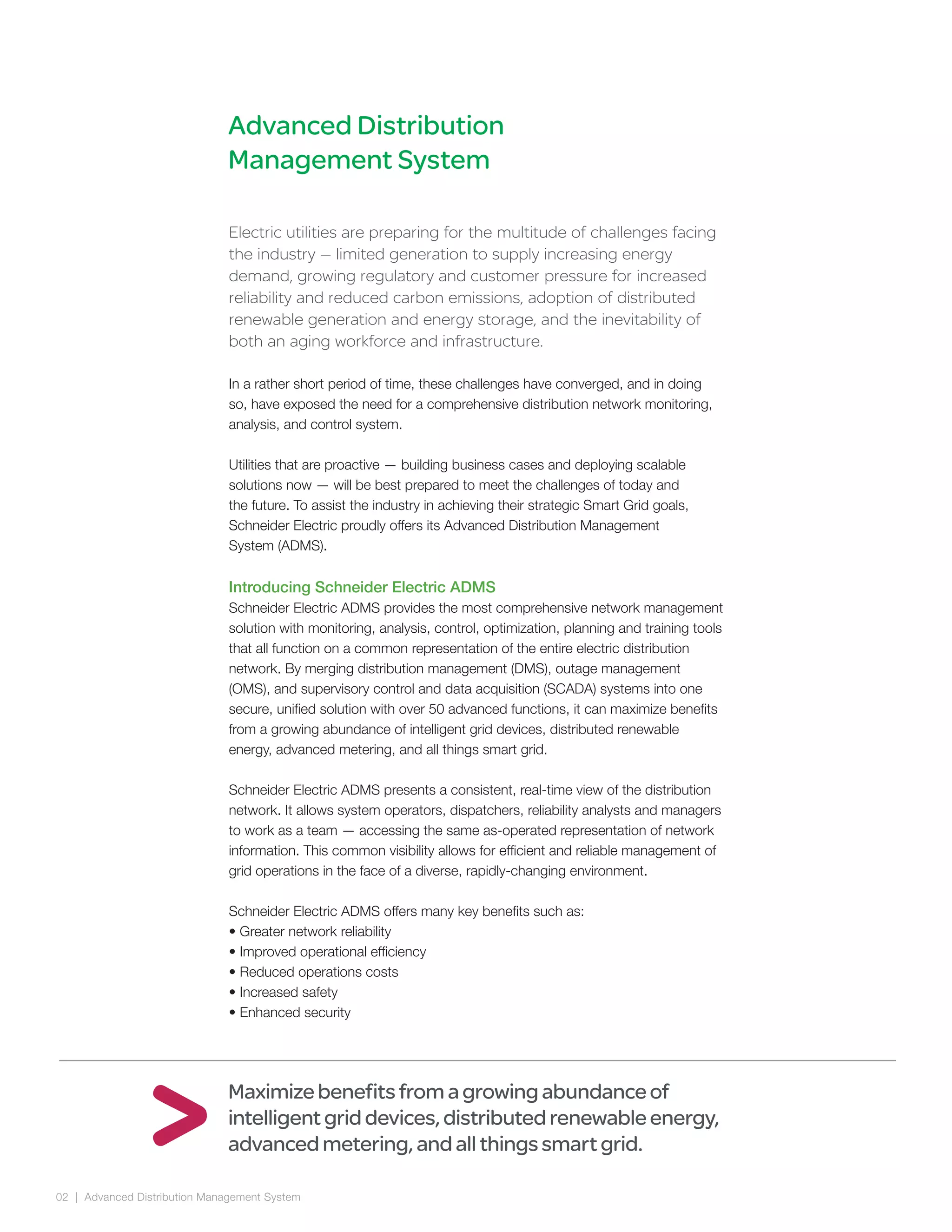 ADMS (Advanced Distribution Management System) | PDF