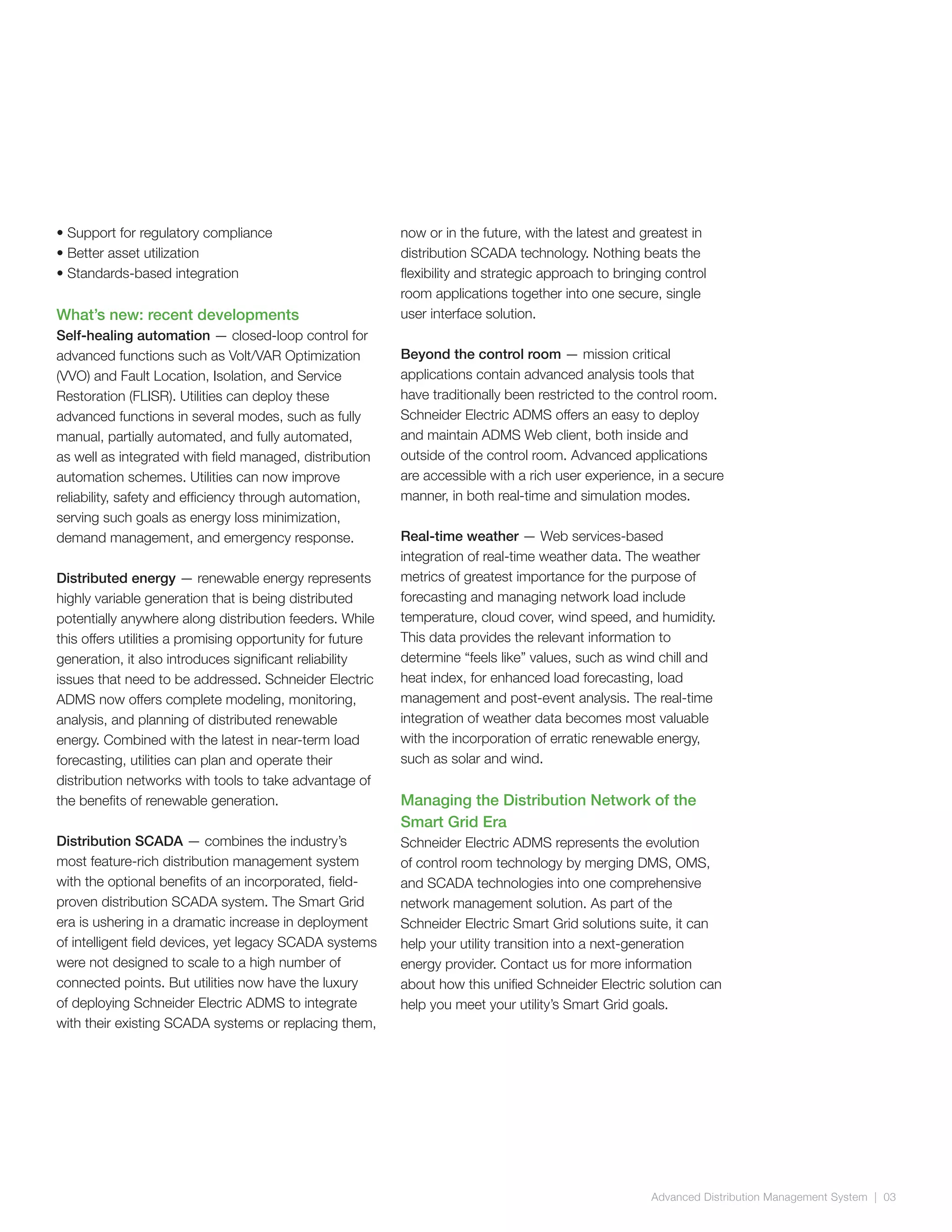 ADMS (Advanced Distribution Management System) | PDF