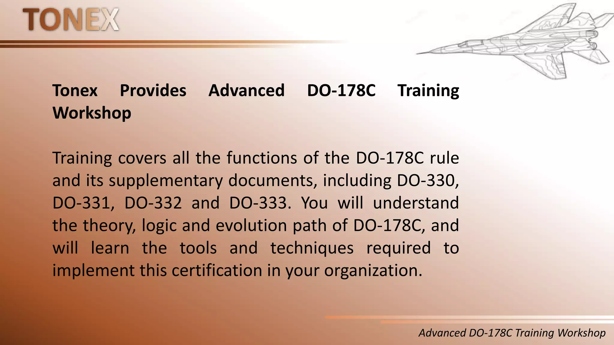 Highly Developed DO-178C Training Workshop | PPTX